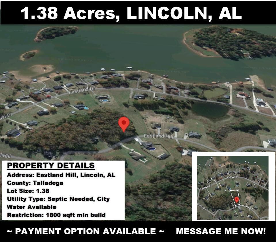 1.38 Acres, Eastland Hill, Lincoln, AL 35096 | Land and Farm
