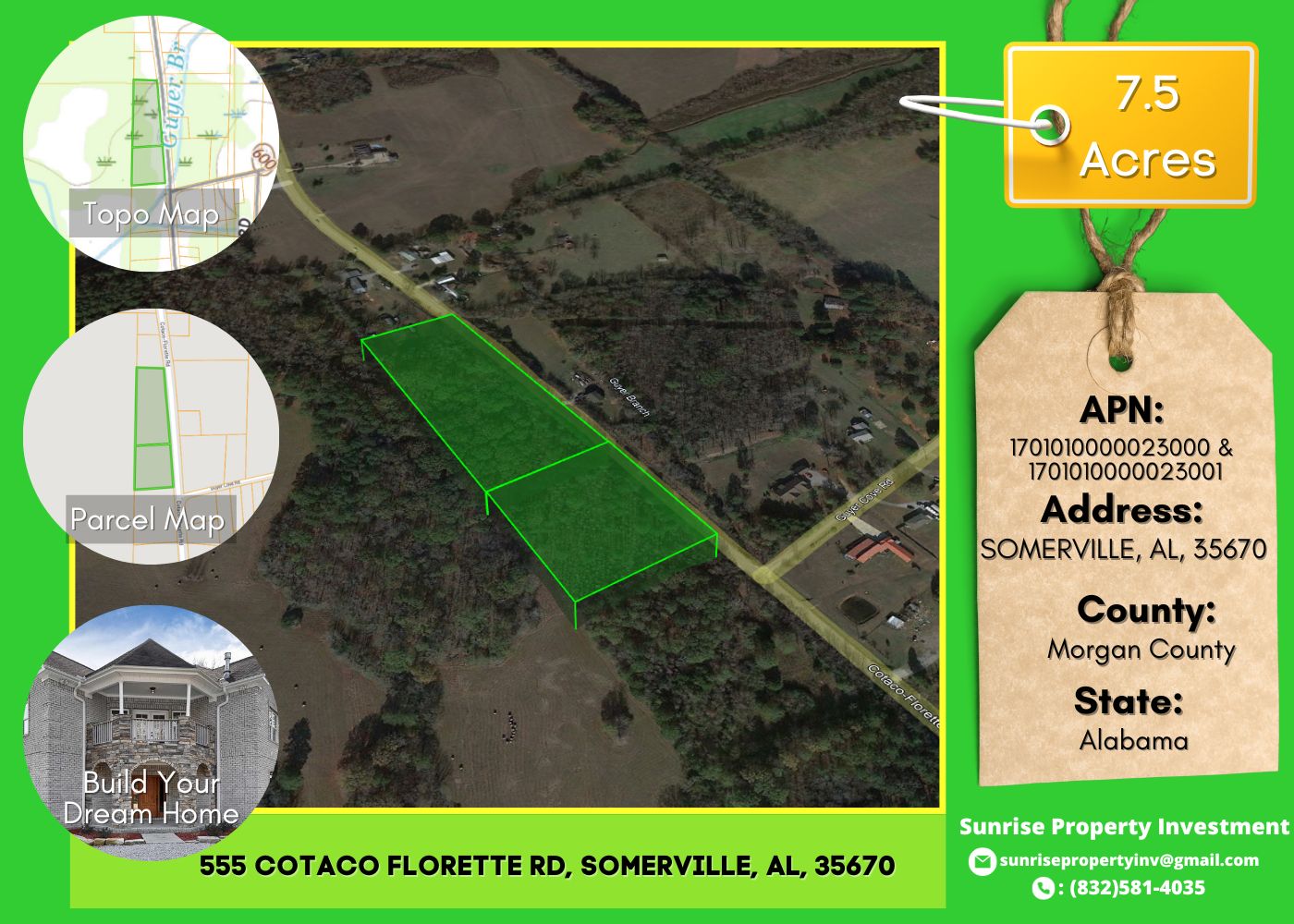 7.5 Acres, 555 Cotaco-Florette Rd, Somerville, AL 35670 | Land and Farm